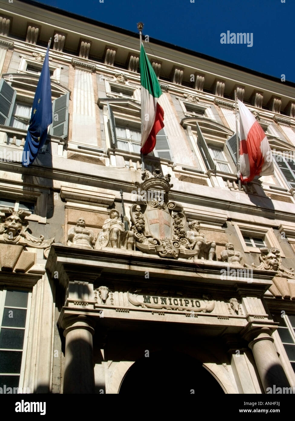 town hall of genova Stock Photo - Alamy