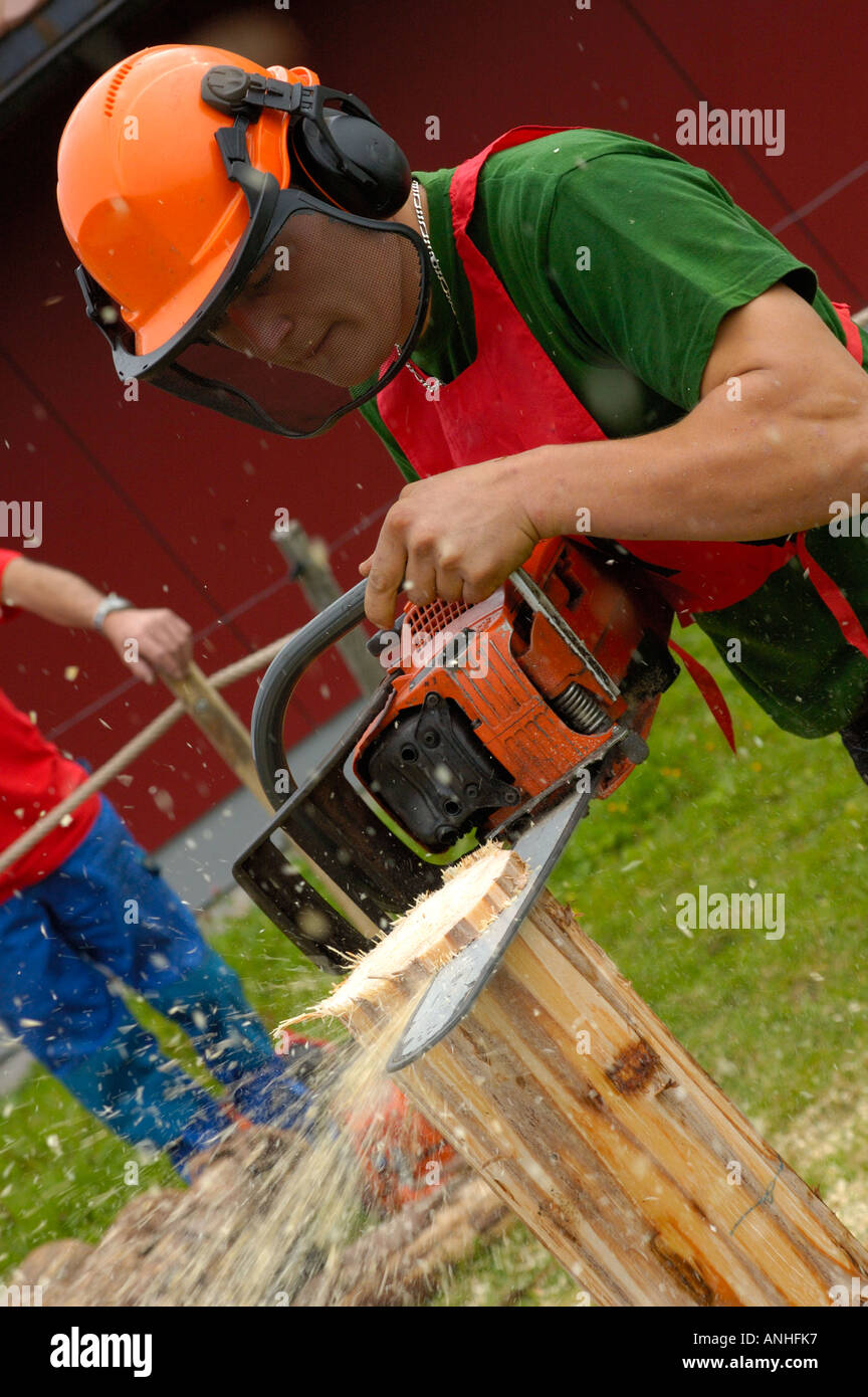 Log slicing hi-res stock photography and images - Alamy