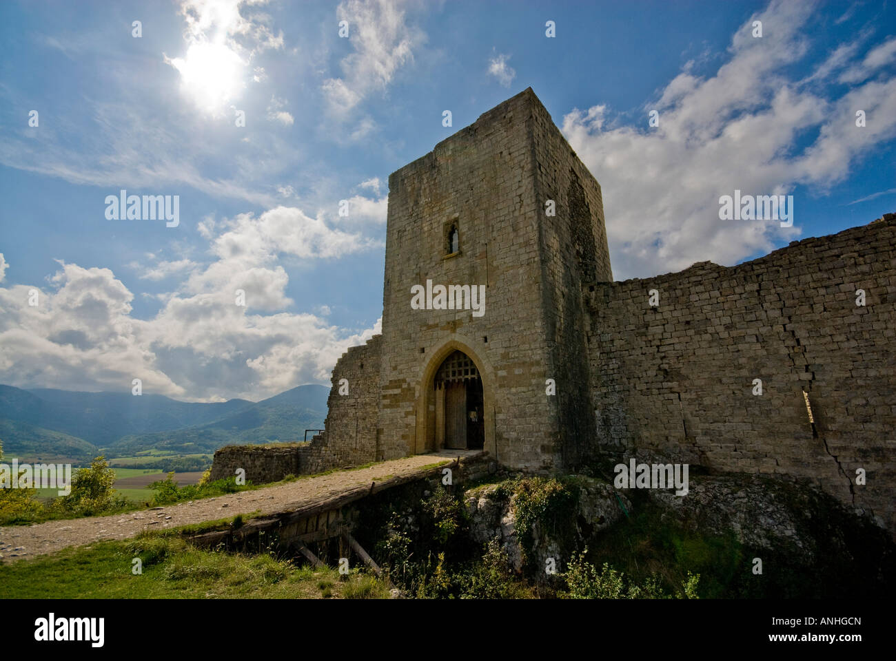 Chateau de Puivert Aude Languedoc France Stock Photo - Alamy