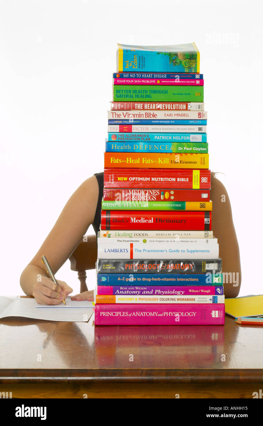 Learn learning nutrition education girl female teenager revising revise ...