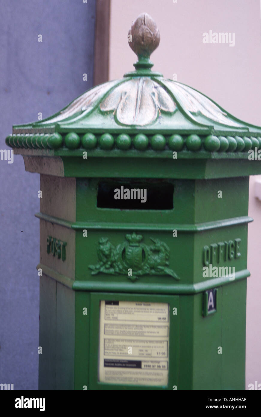 Green Irish post box Skibbereen County Cork Ireland Stock Photo - Alamy