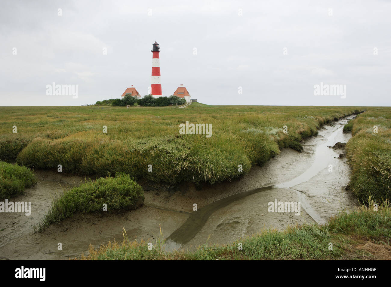 Lighthouse of Westerhever Stock Photo - Alamy