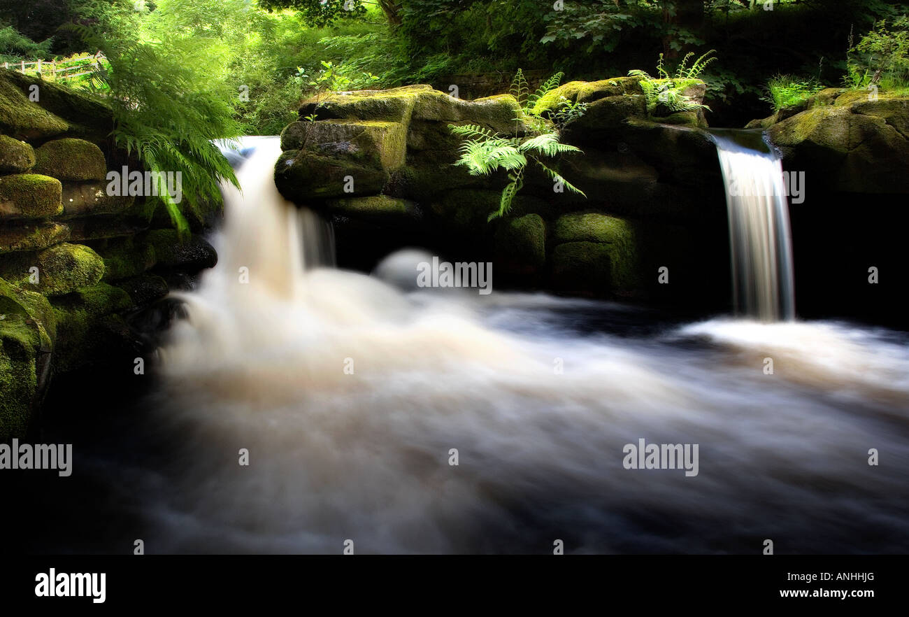 Small Waterfalls in the Derbyshire Peak District National Park. Shot ...