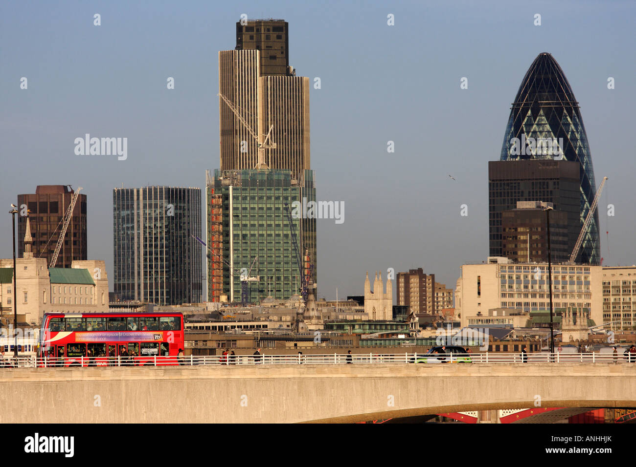 Waterloo Bridge and the City of London- sunset Stock Photo - Alamy