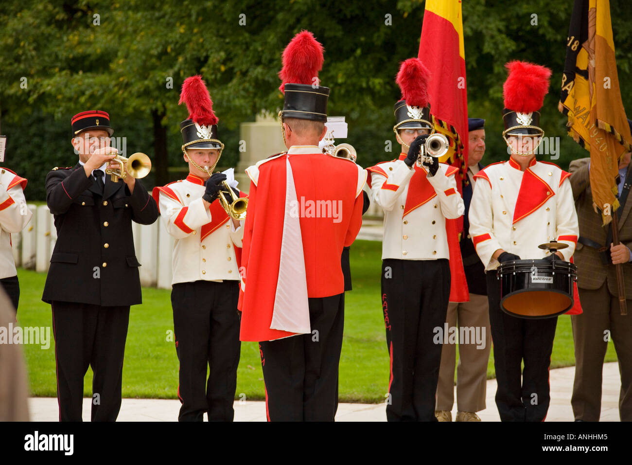 Last Post ceremony at the Ploegsteert Memorial to the Missing in WW1 in ...