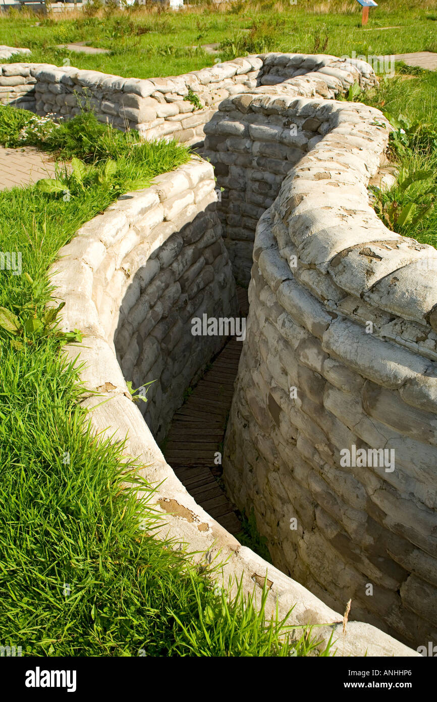 WW1 Yorkshire trench and dugout archaeological site near Ypres Belgium ...