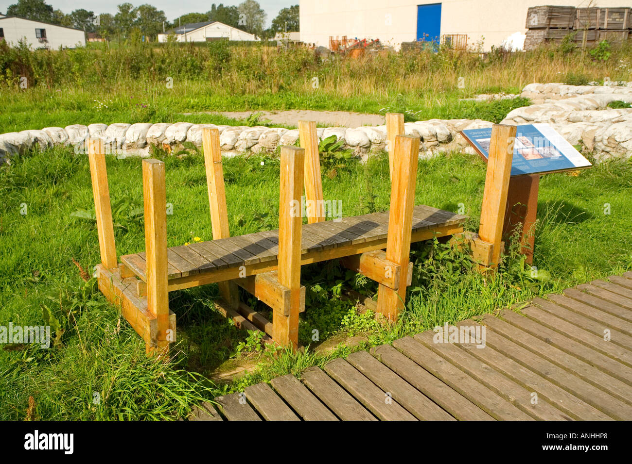 A frame as used in trenches in WW1 at the Yorkshire trench and dugout ...