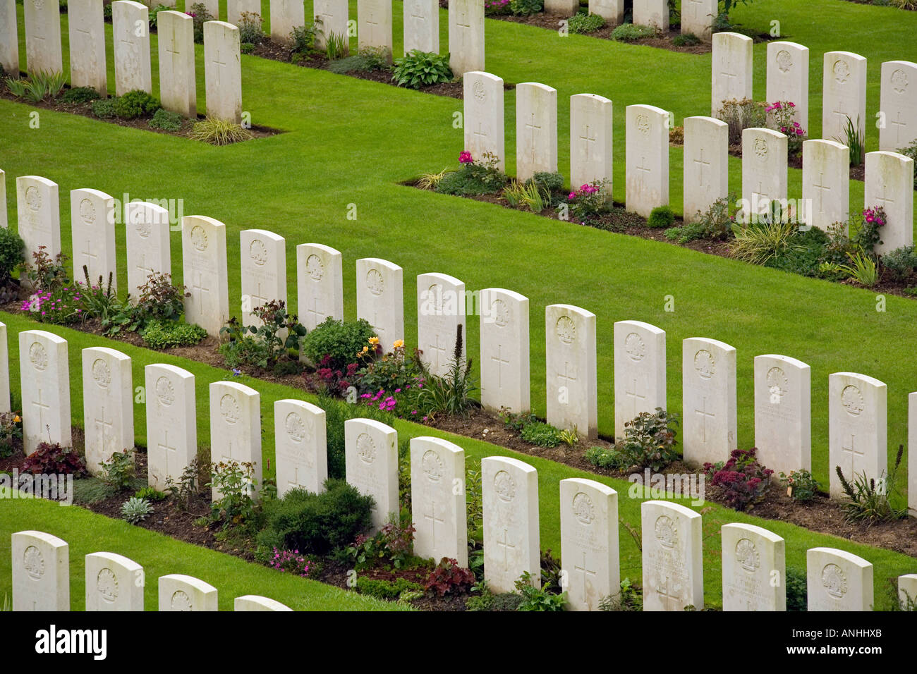 Buttes New British WW1 cemetery by Polygon Wood near Ypres Belgium ...