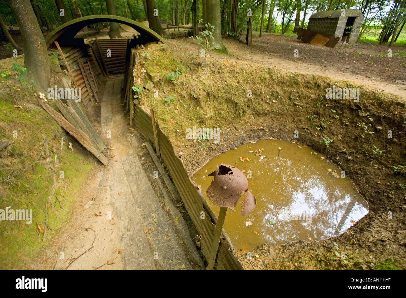 Shell holes trenches landscape ww1 hi-res stock photography and images ...