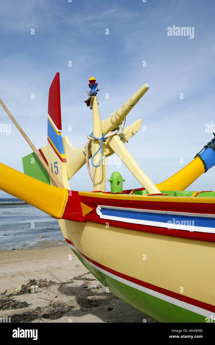 Bali, traditional boats in Sanur beach Stock Photo - Alamy