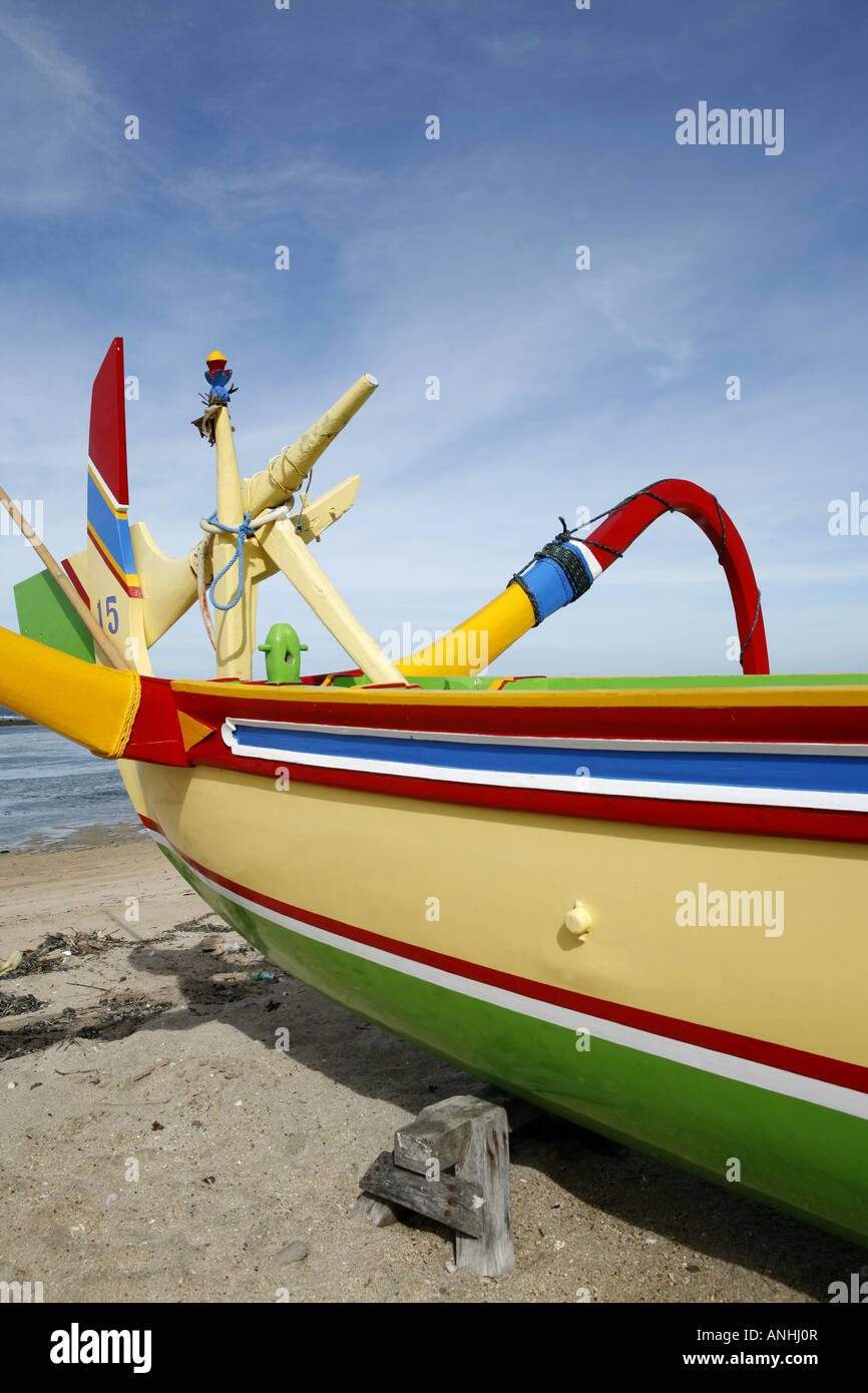 Bali, traditional boats in Sanur beach Stock Photo - Alamy