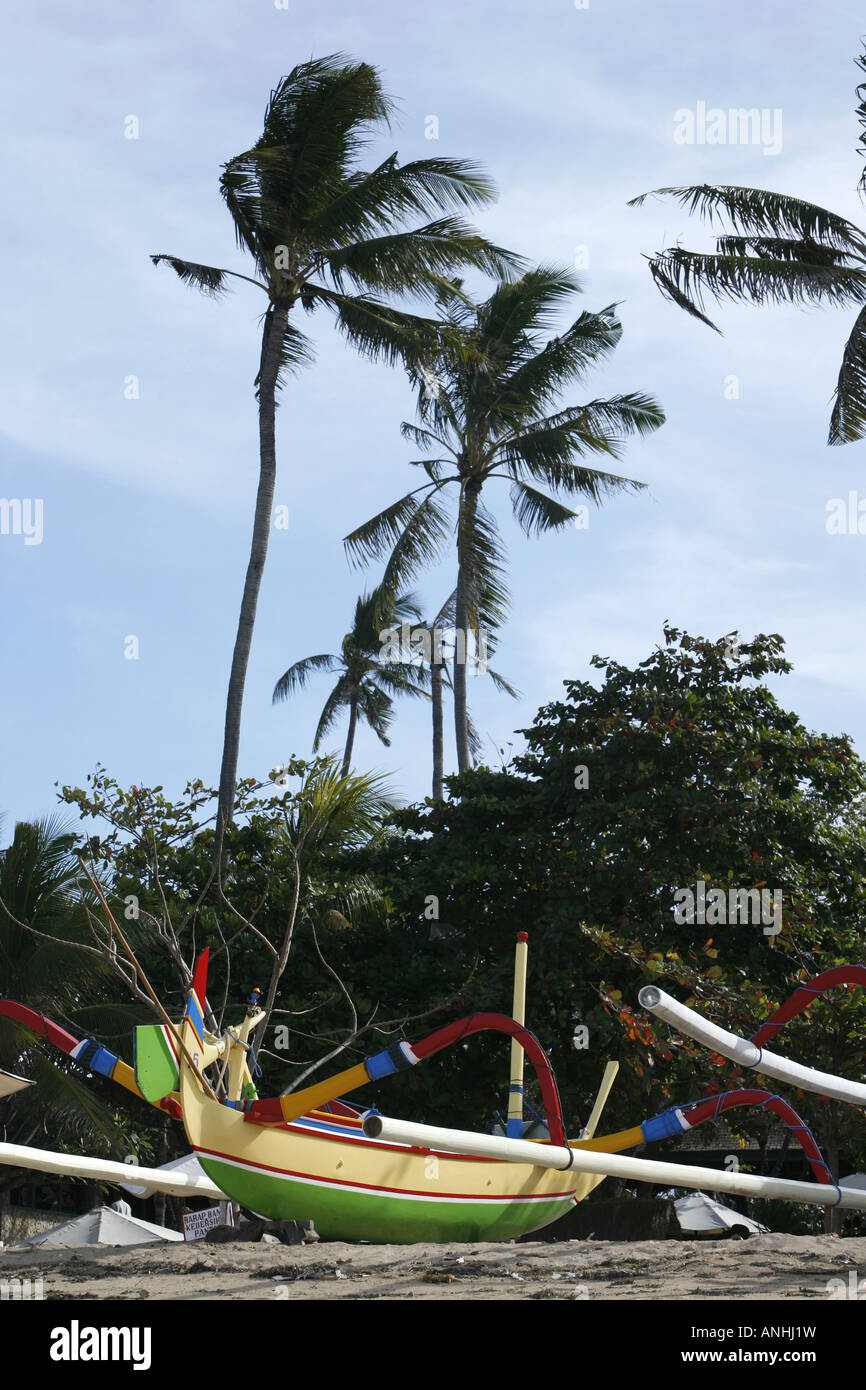 Bali, traditional boats in Sanur beach Stock Photo - Alamy