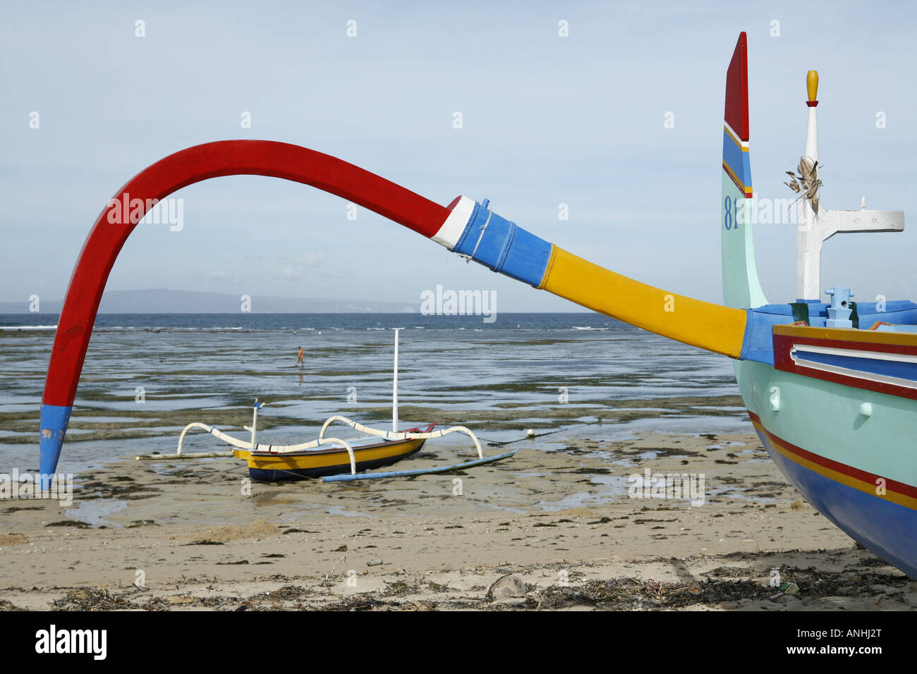 Bali, traditional boats in Sanur beach Stock Photo - Alamy