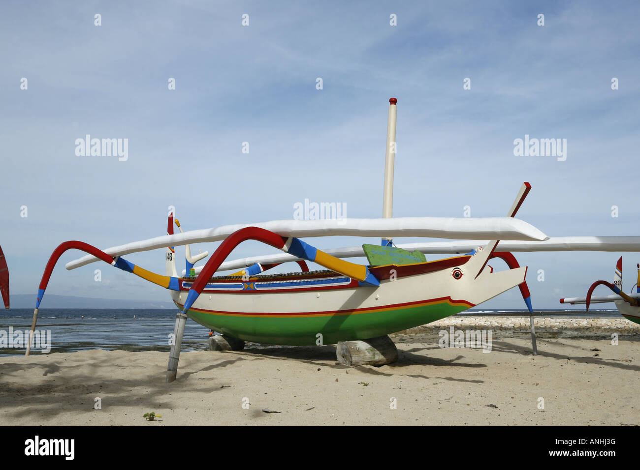 Bali, traditional boats in Sanur beach Stock Photo - Alamy