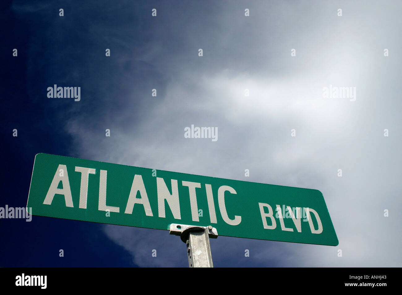 Atlantic Boulevard Street Sign in Key Largo Miami Florida in the United ...