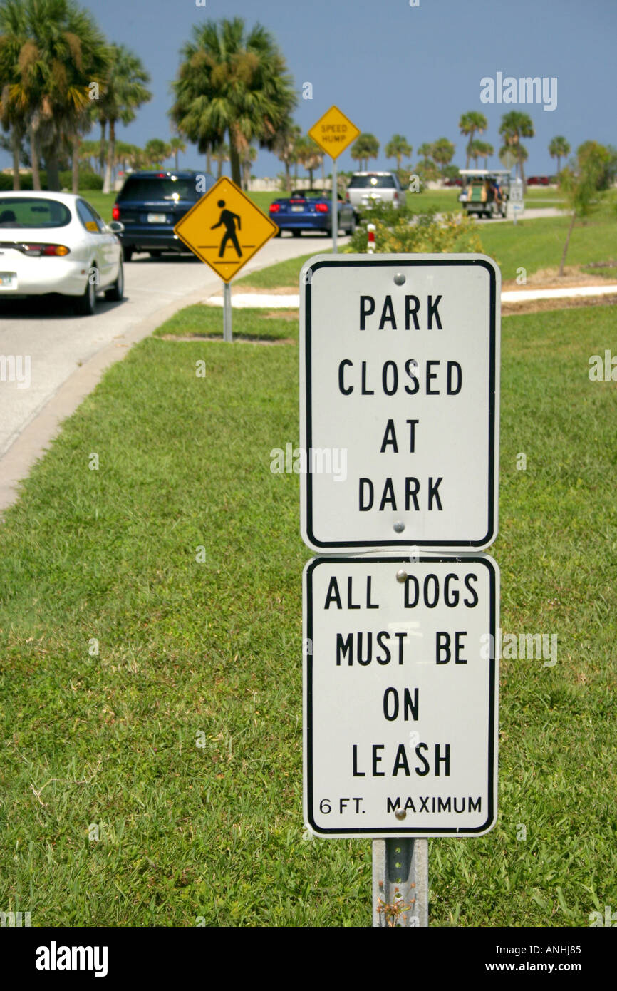 Park Closed At Dark sign at Sand Key Beach Clearwater Florida United ...