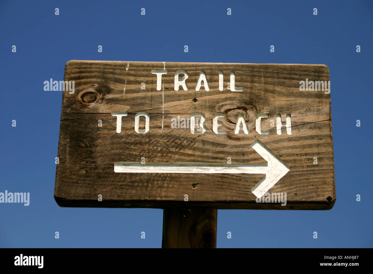 Trail to Beach sign at Sand Key Park Clearwater Florida United States ...