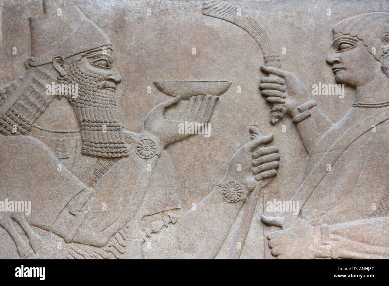 Assyrian wall carving at the British Museum 2 Stock Photo - Alamy