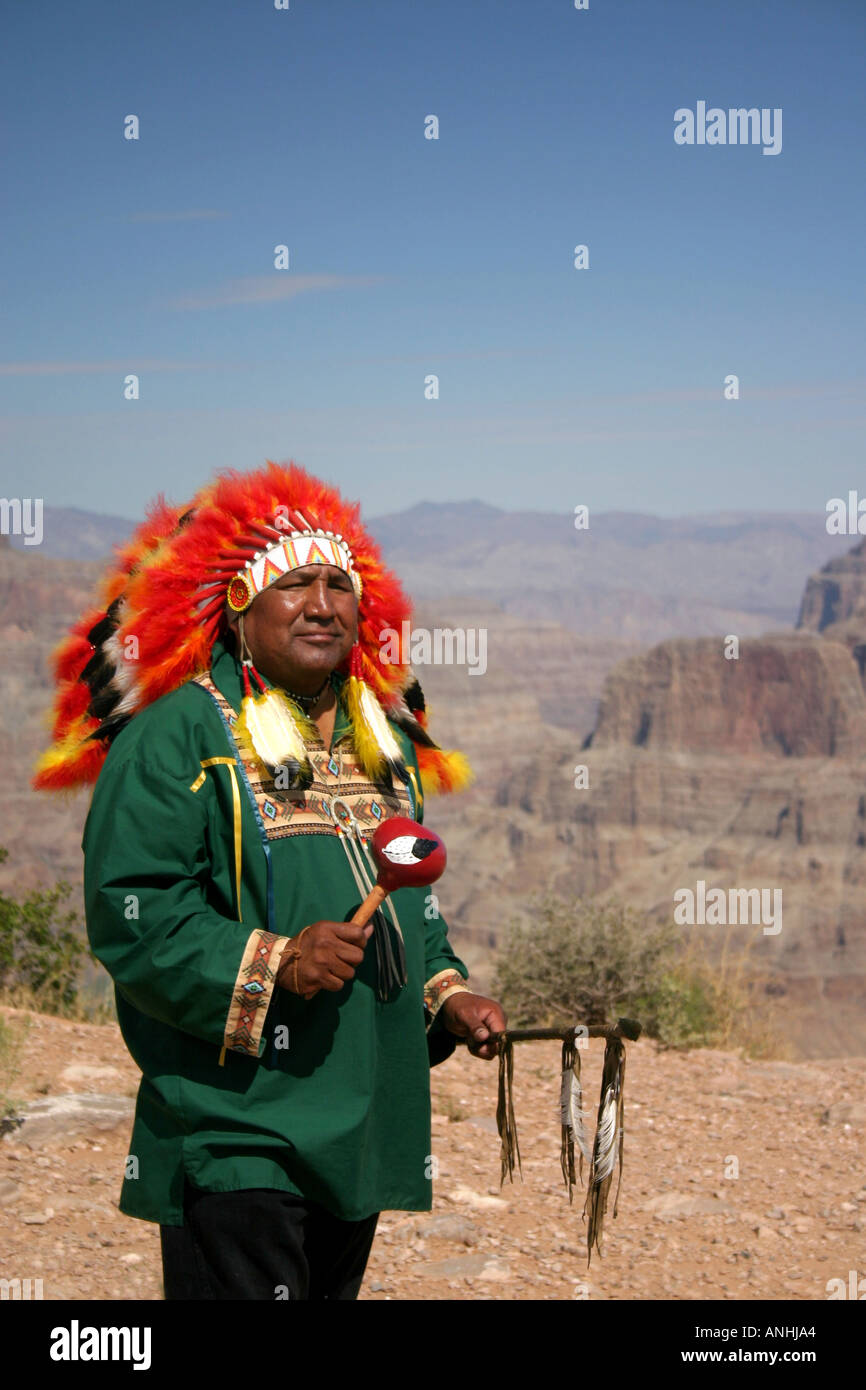 Hualapai Indian at the Grand Canyon National Park in Arizona in the ...