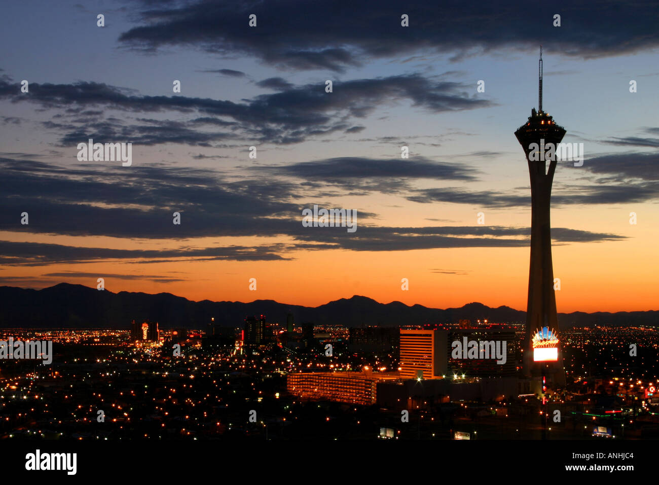 Stratosphere Tower in Las Vegas Nevada United States of America Stock ...