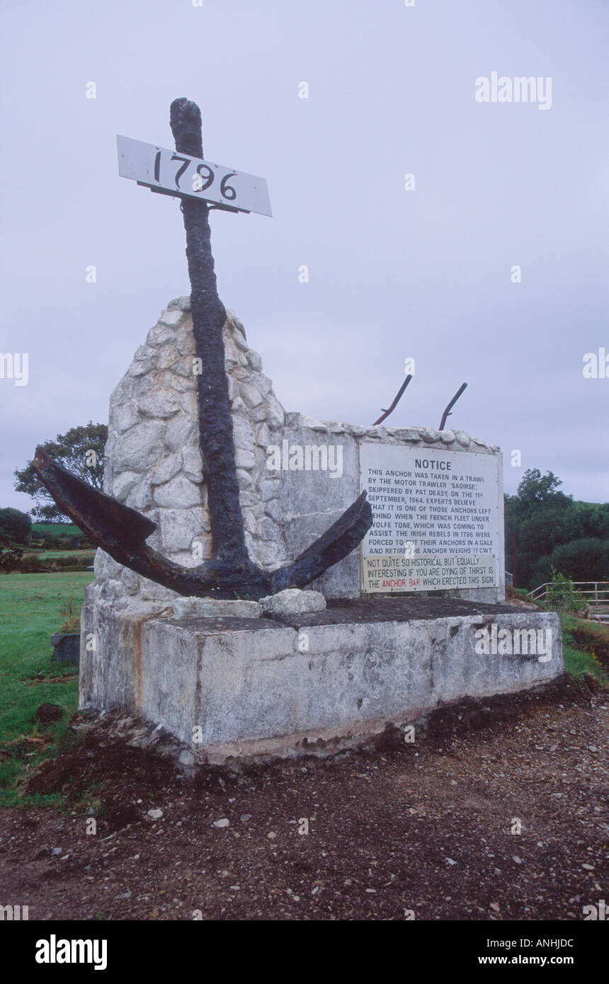 Anchor from French fleet 1796 near Bantry bay County Cork Ireland Stock ...