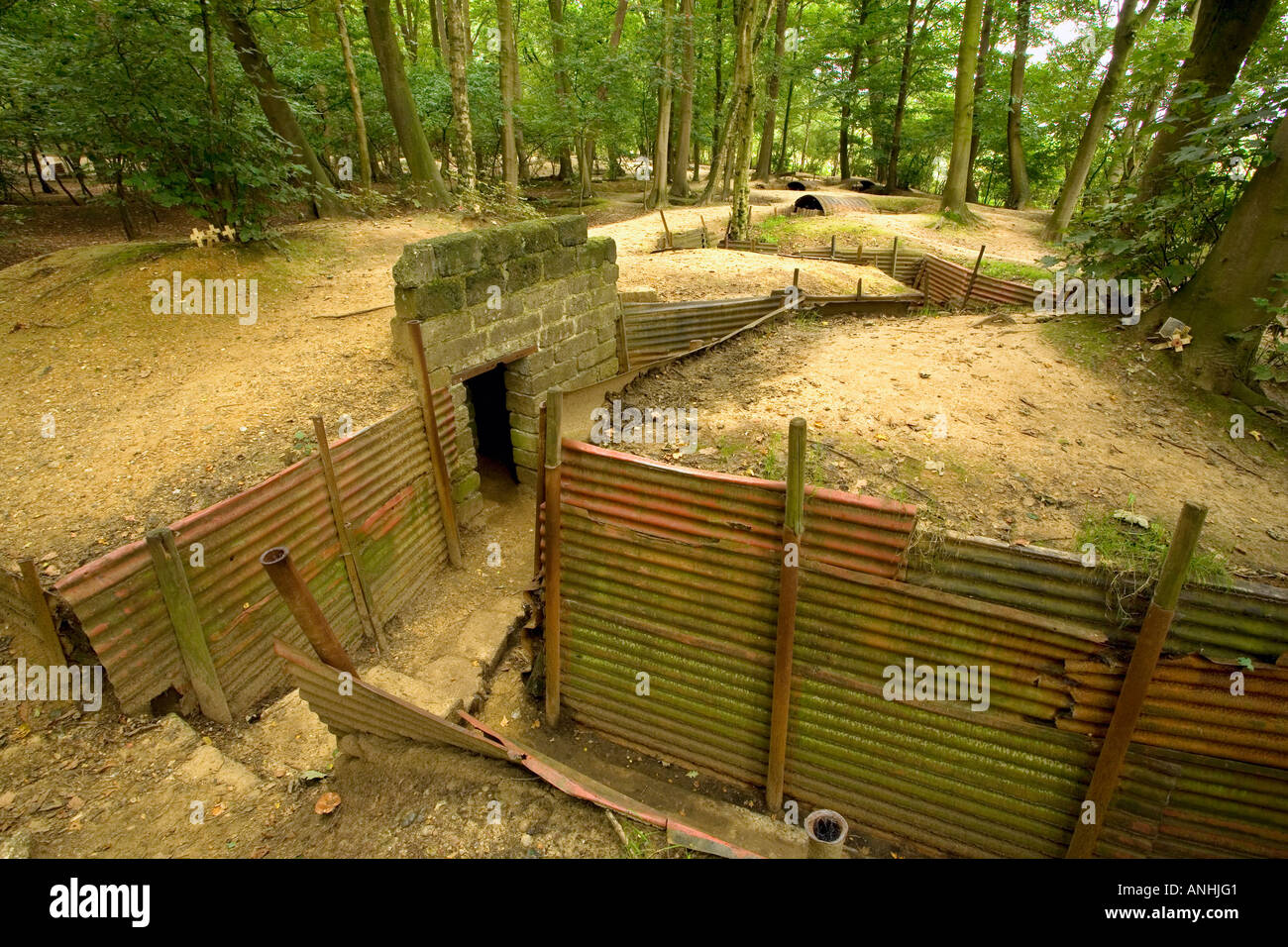 Shell Holes Trenches Landscape Ww1 Stock Photos & Shell Holes Trenches ...