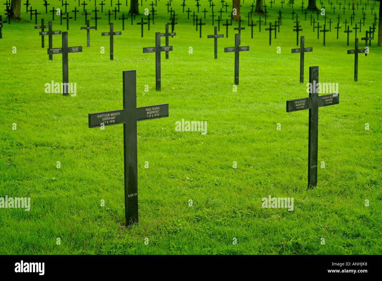 Fricourt WW1 German Cemetery in the Somme near Albert in France Stock ...