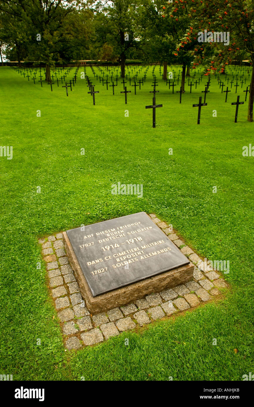 Ww1 german cemetery in the somme near albert in france hi-res stock ...