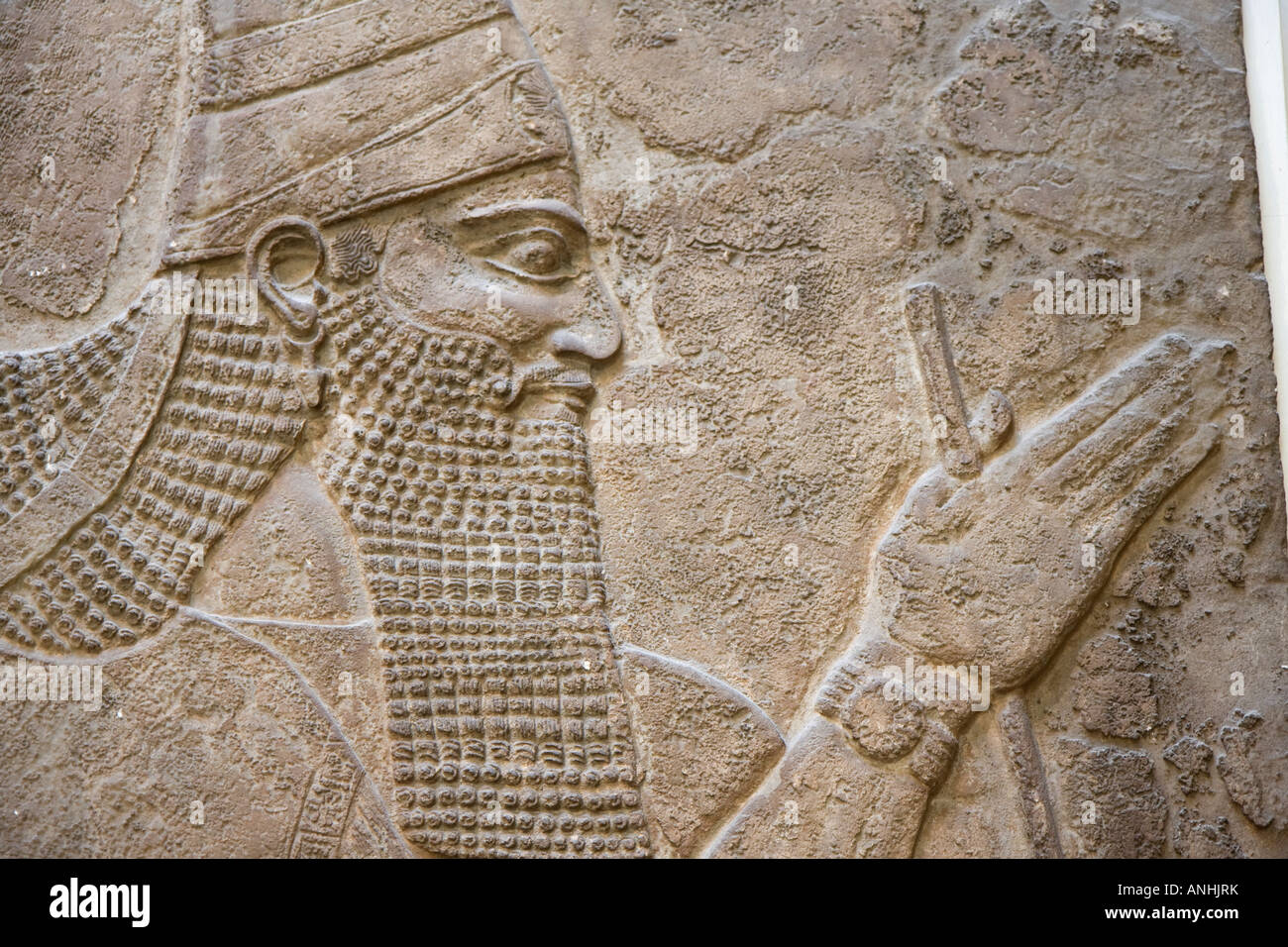 Assyrian wall carving at the British Museum Stock Photo - Alamy