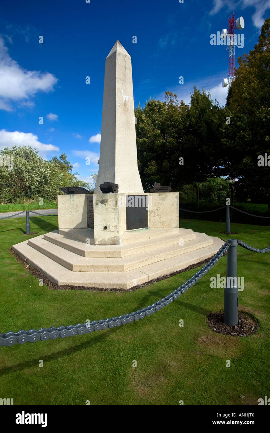 The WW1 Tank Corps Memorial at Pozieres on the Somme in France Stock ...