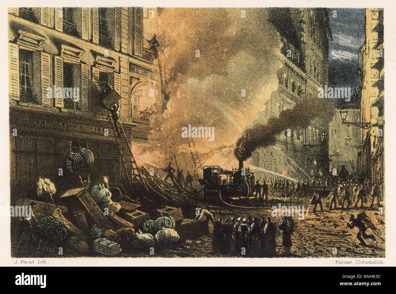 Steam Fire Engine At Work Stock Photo - Alamy