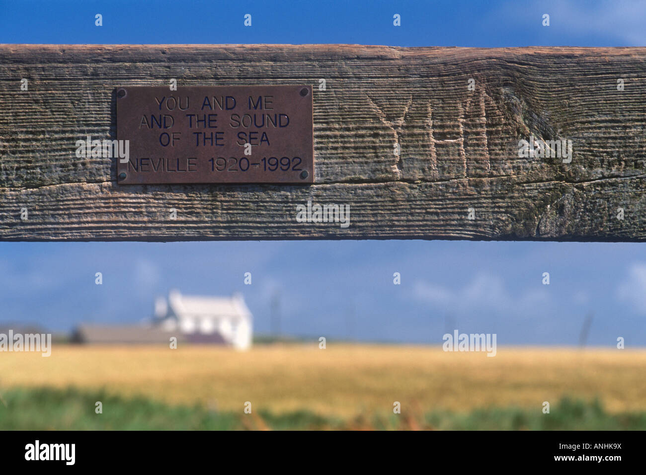 Sign on bench Stock Photo - Alamy