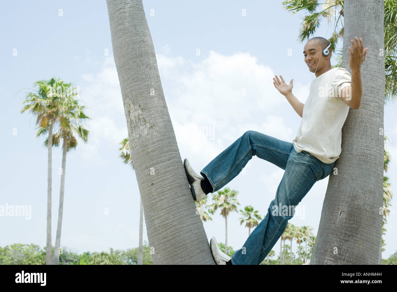 Person Leaning Against A Tree