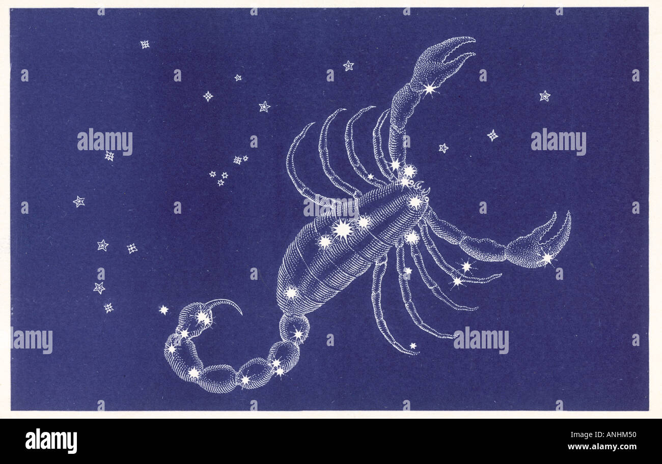 Scorpio star map zodiac hi-res stock photography and images - Alamy