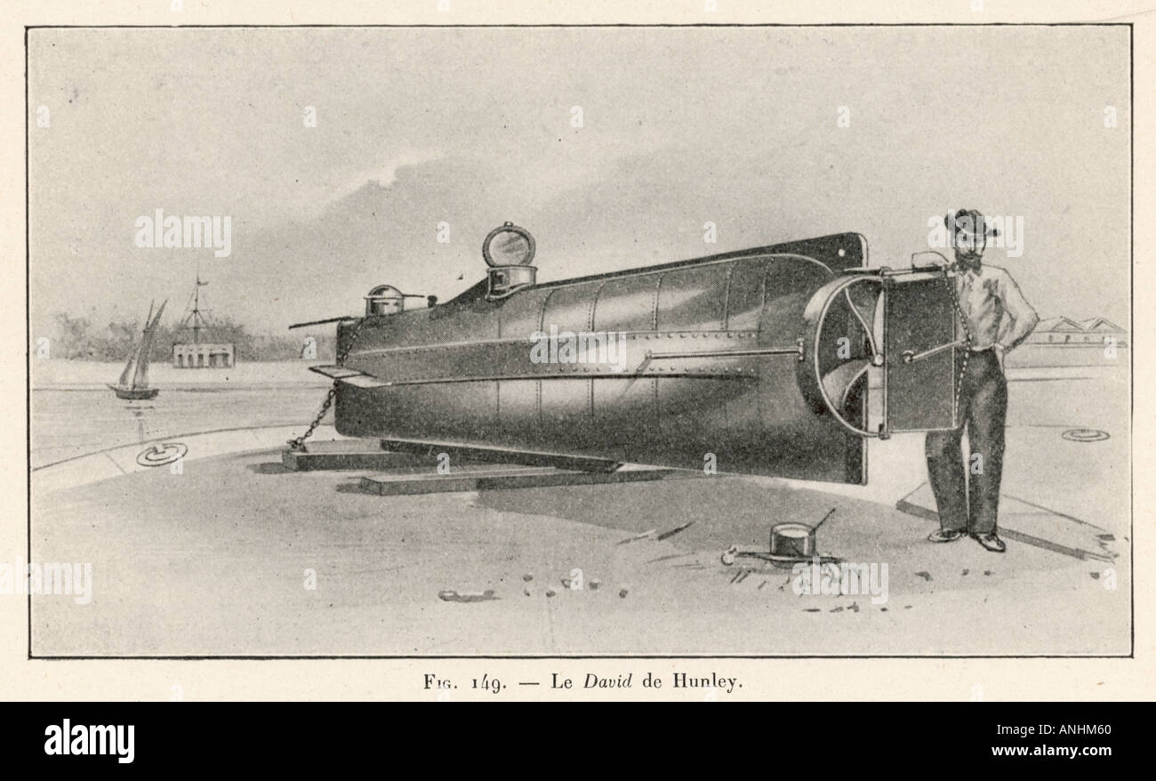 Hunley submarine hi-res stock photography and images - Alamy