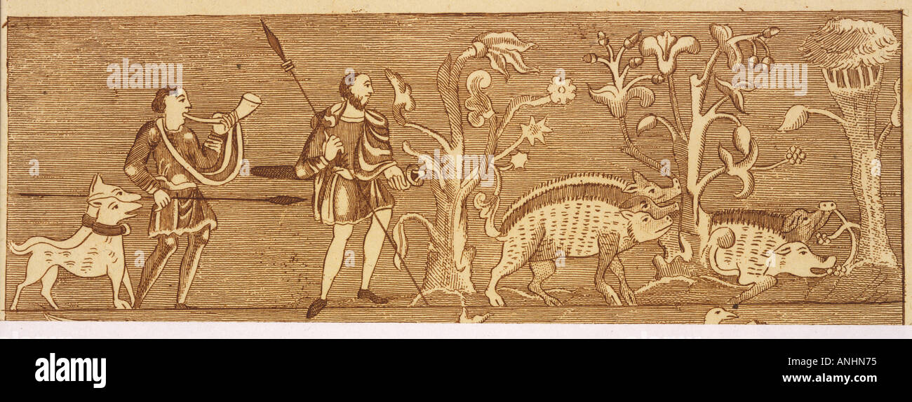 Wild boar hunting historical hi-res stock photography and images - Alamy