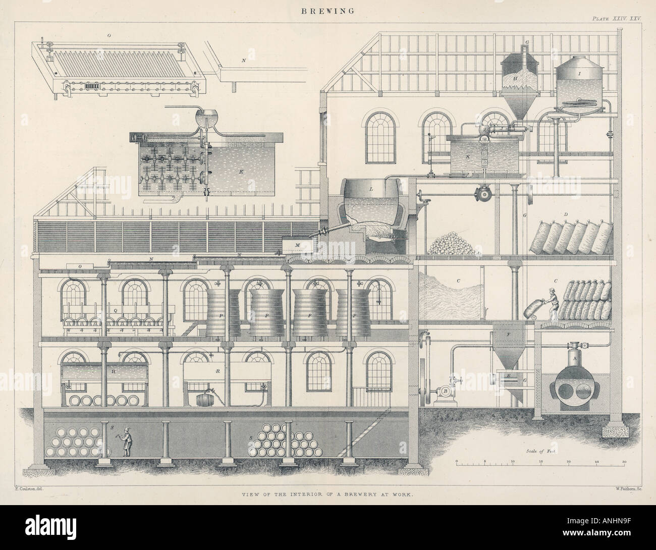 Cross Section Of Brewery Stock Photo - Alamy