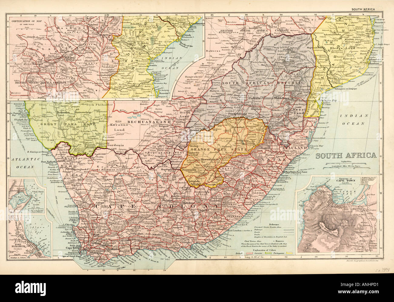 Boer war map hi-res stock photography and images - Alamy