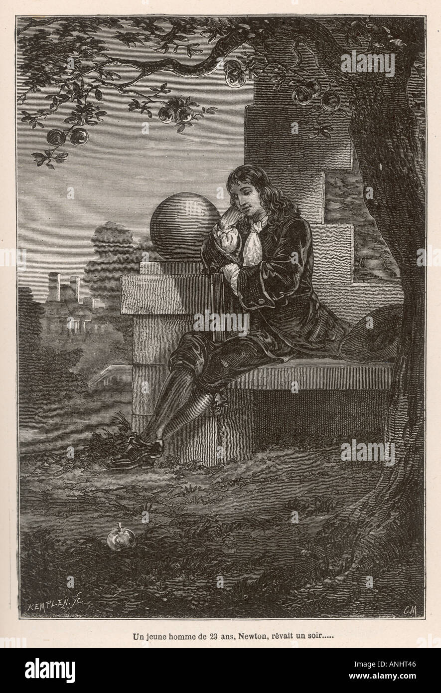 Sir isaac newton apple hi-res stock photography and images - Alamy