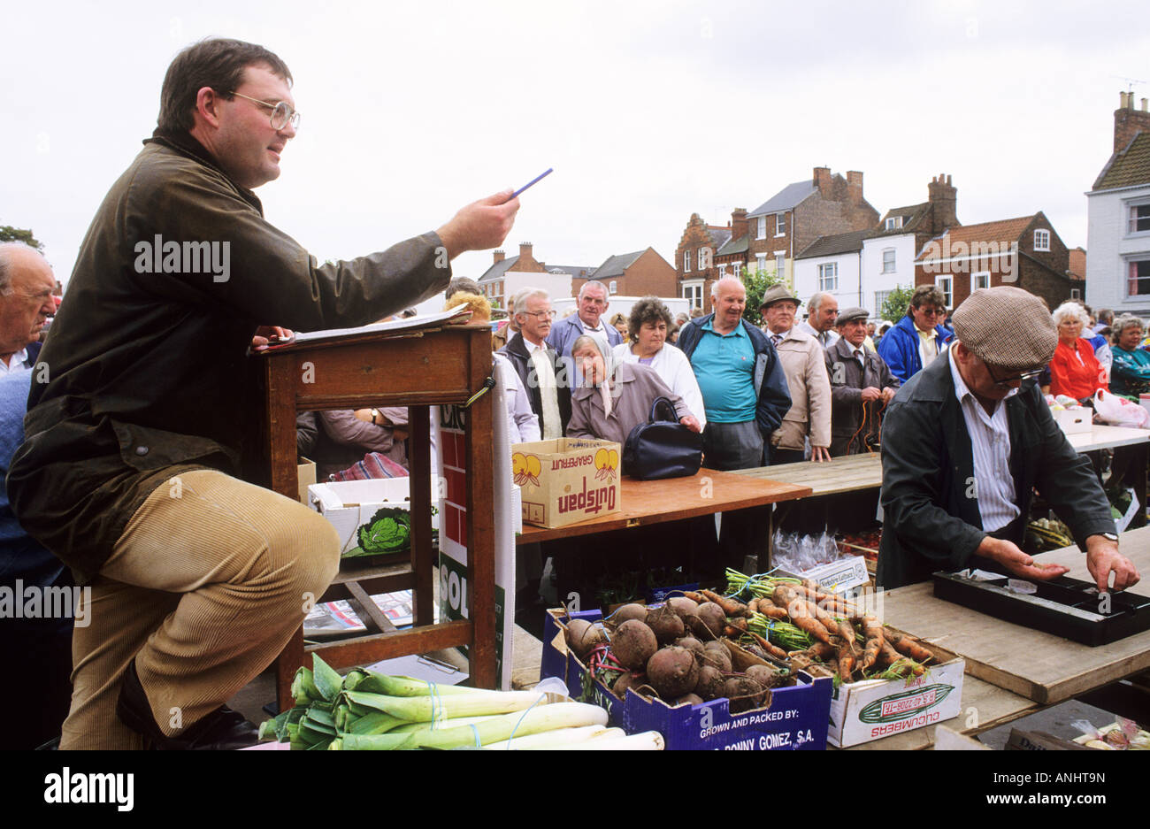 Boston Lincolnshire Street Auction open air auctions Stock Photo - Alamy