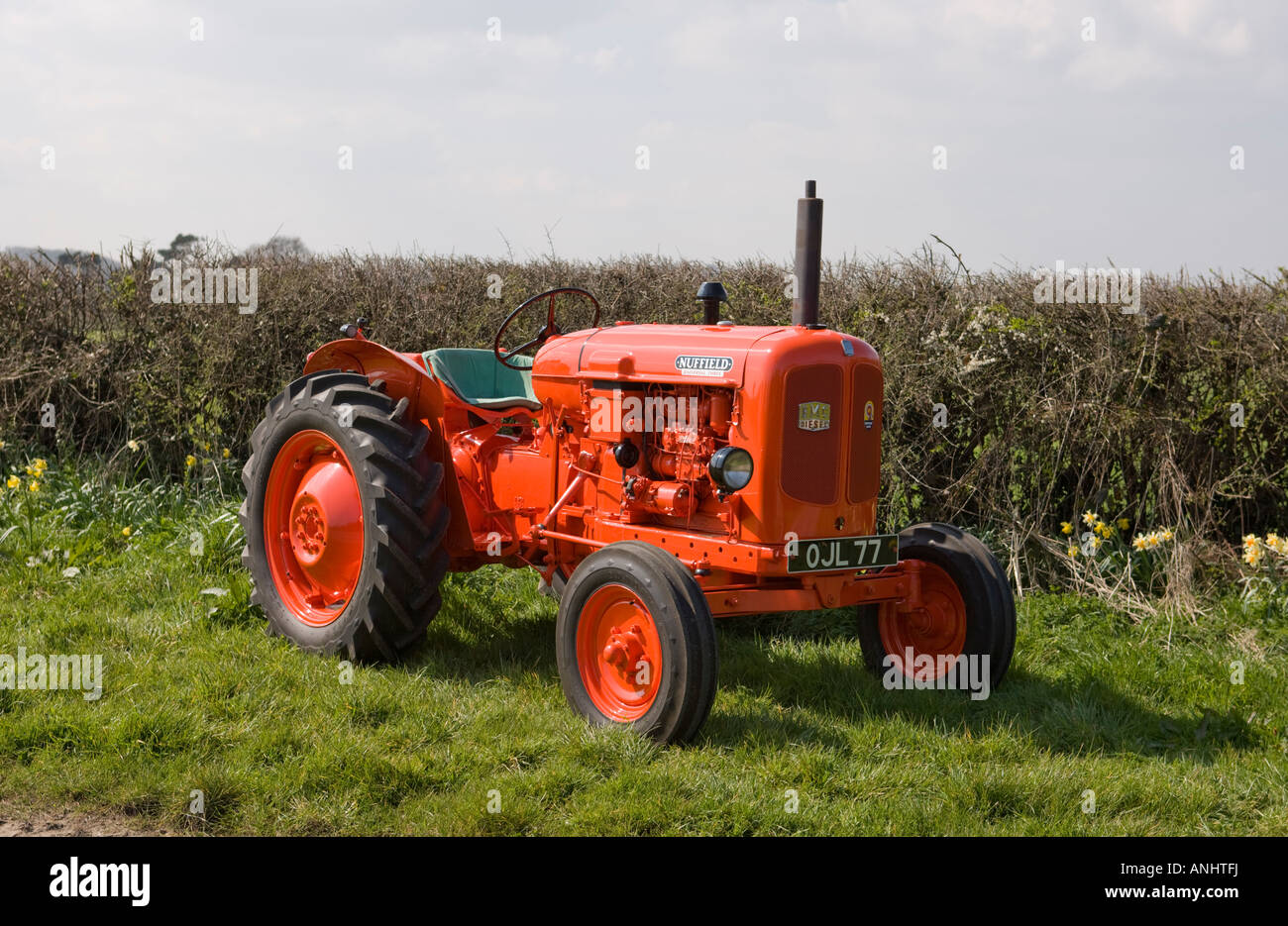 Nuffield Universal Three Tractor Stock Photo - Alamy