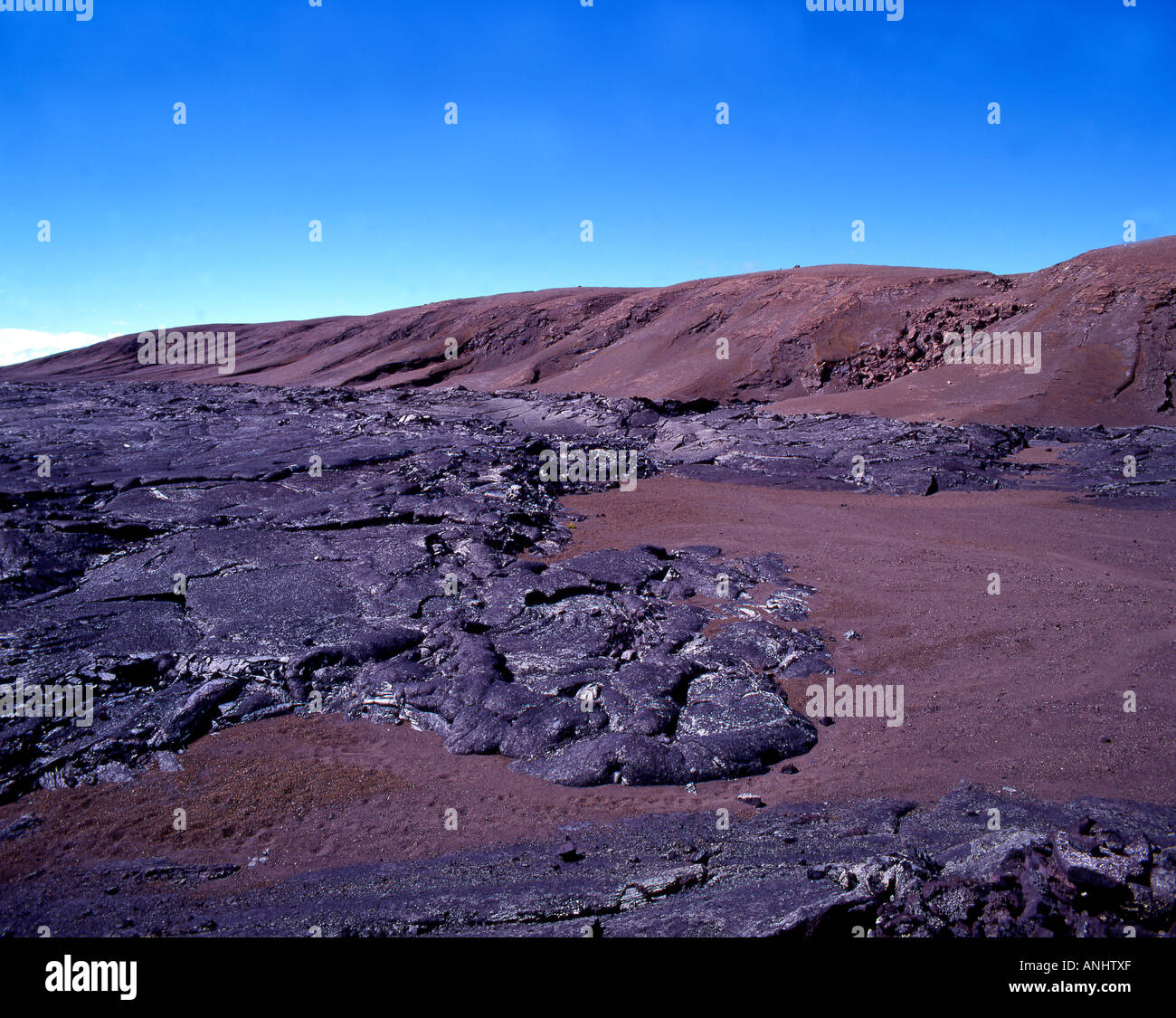 U S A Hawaii Hawaii Hawaii Volcanoes National Park hardened lava flow ...