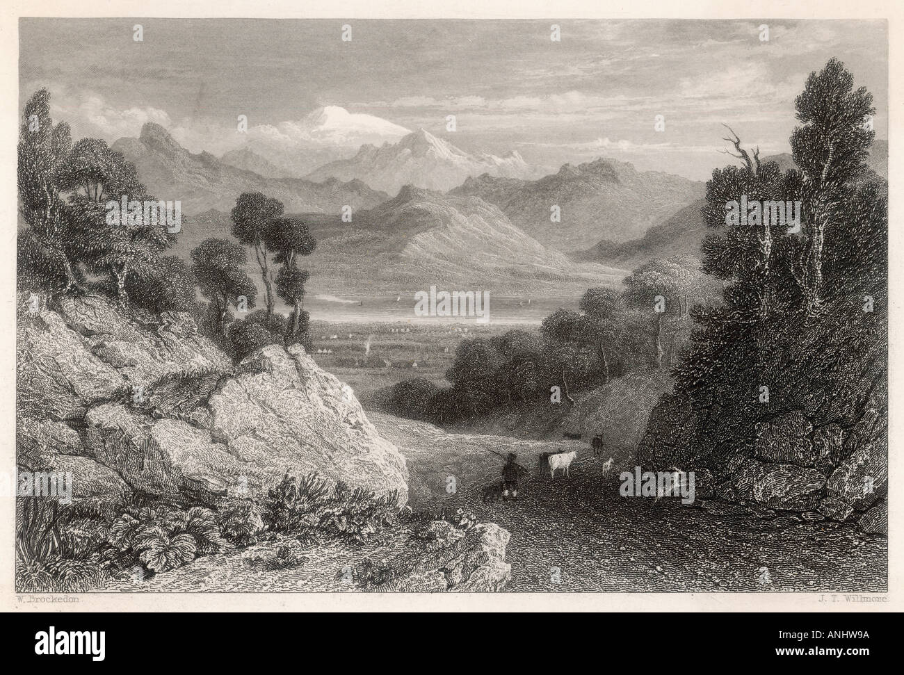 Lake Geneva Mont Blanc Stock Photo - Alamy