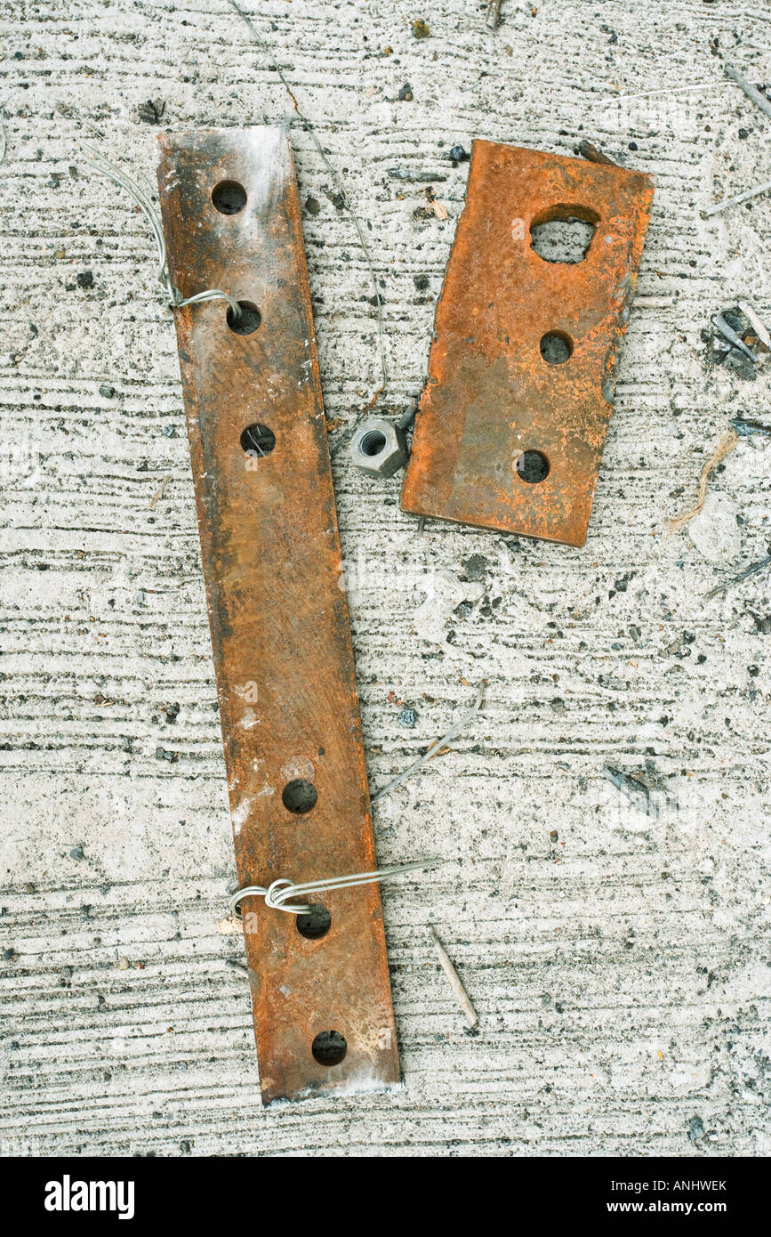 Pieces of rusty metal Stock Photo - Alamy