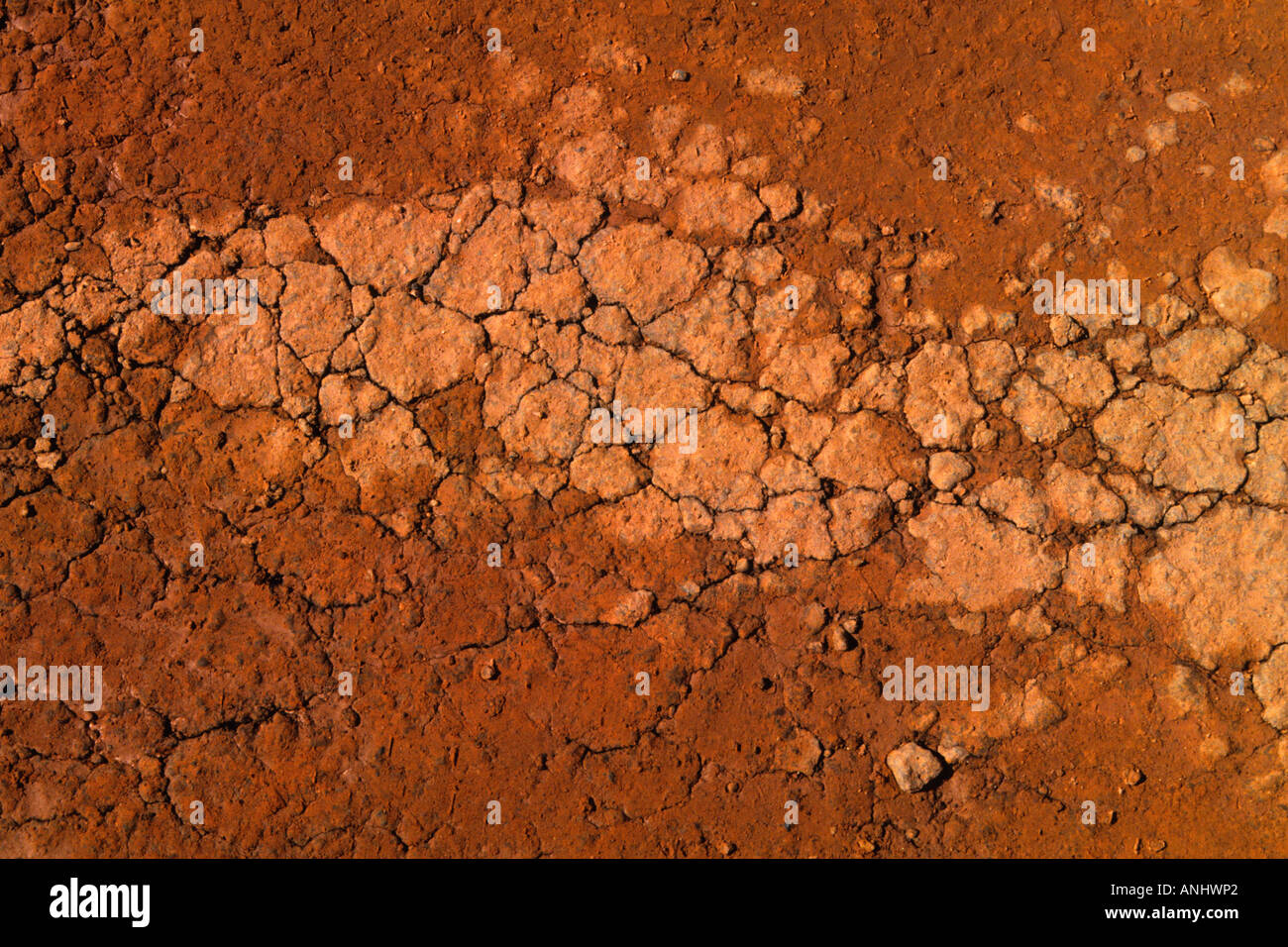 USA California Death Valley National Park Red Dried Out Soil Stock ...