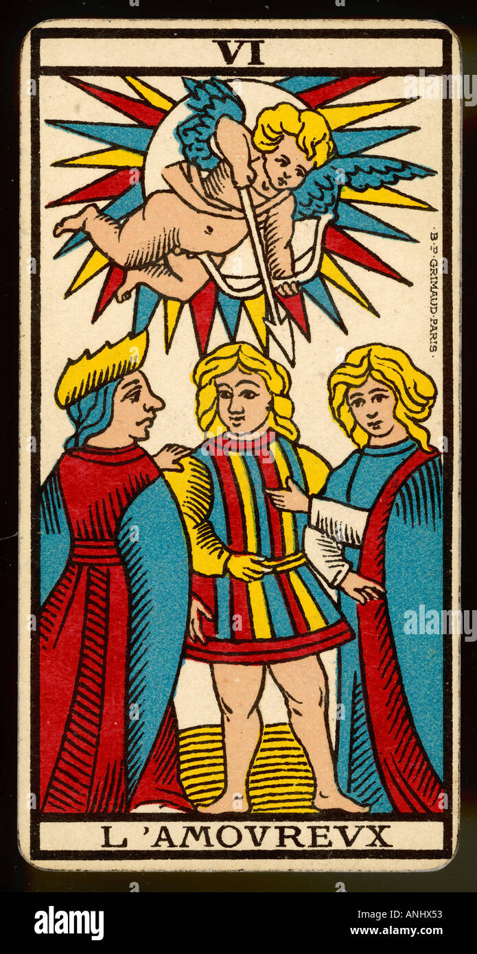 Tarot Card The Lover Stock Photo - Alamy