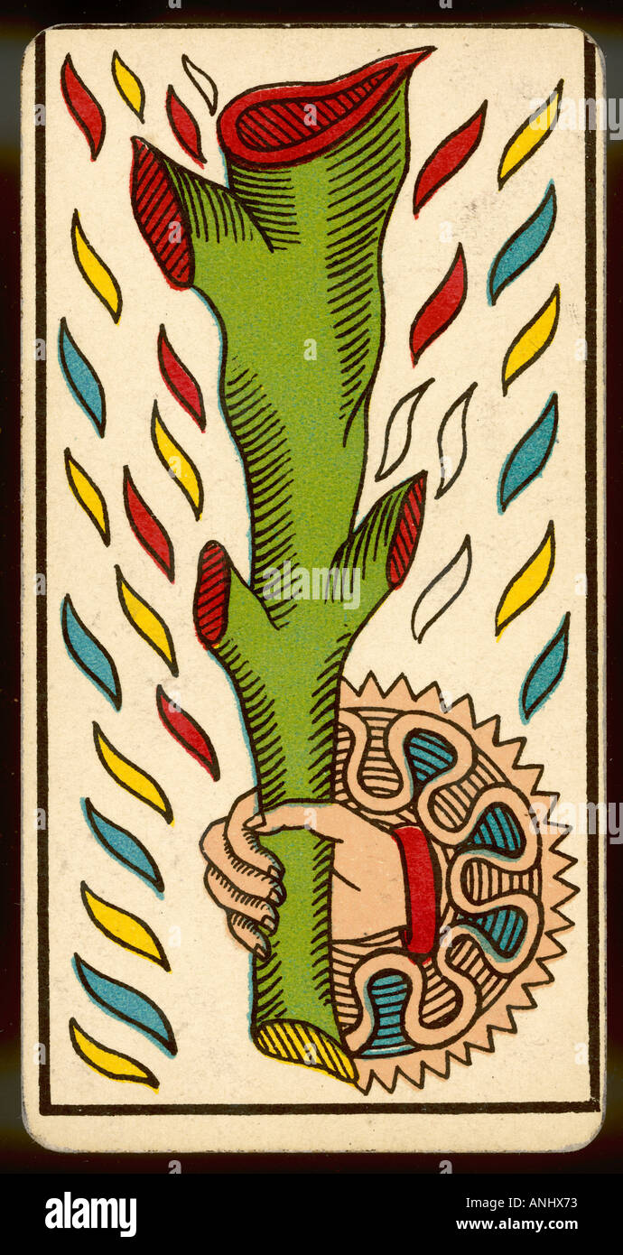 Tarot Ace Of Clubs Stock Photo - Alamy