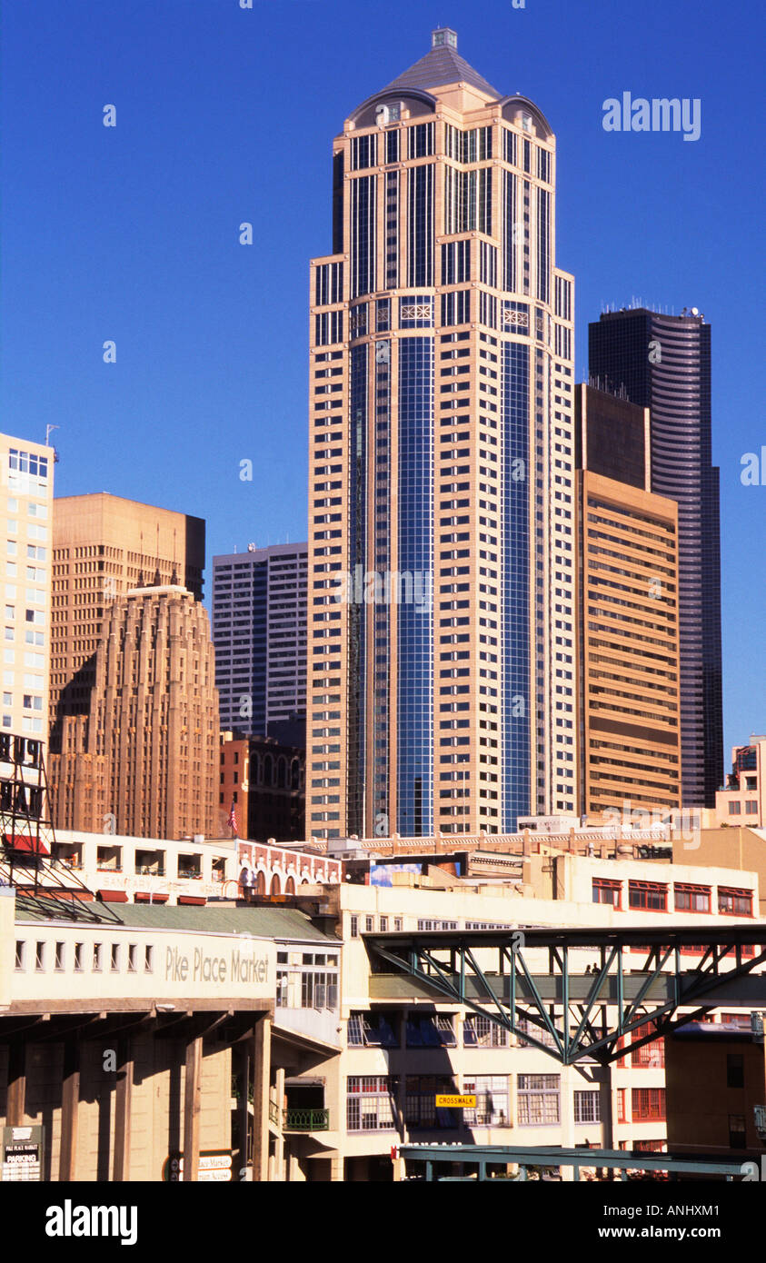 USA The State of Washington American Pacific Northwest Downtown Seattle ...