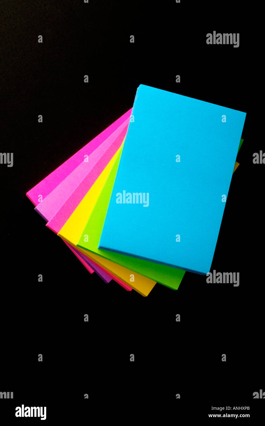 Colorful post it sticky notice labels Stock Photo - Alamy