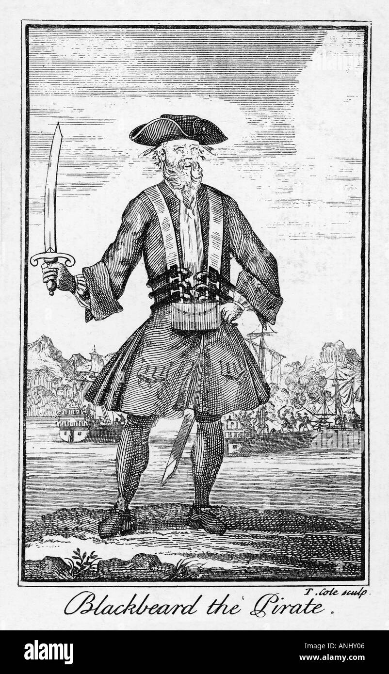 Edward teach blackbeard Black and White Stock Photos & Images - Alamy